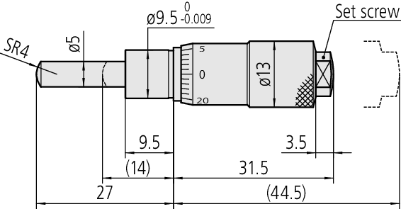 Micrometer Head, Spindle Feed 0,25mm/rev – https://shop-greenbau.ro